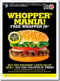 Selected Promotion To You !: 2011 Special Deal Burger King Whopper ...
